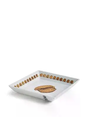 FORNASETTI Giro Di Conchiglie Square Plate - White