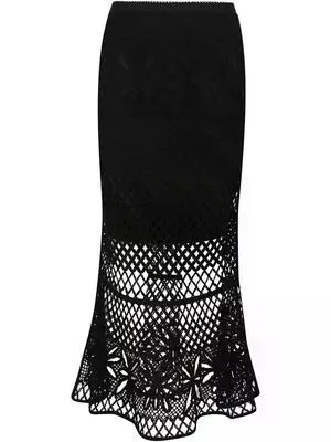 Pinko Crochet-effect Maxi Skirt