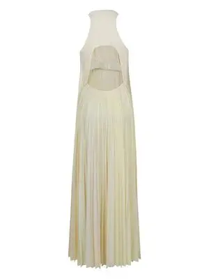 Sportmax Pleated Halter Dress - Neutrals
