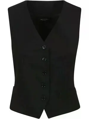 Women's Black Waistcoat