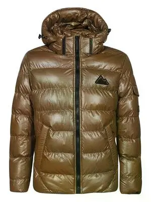 POINT ZERO Hooded Down Jacket - Brown