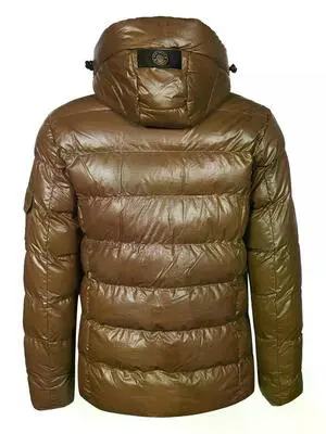 POINT ZERO Hooded Down Jacket - Brown