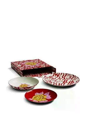 LISA CORTI Indian Tiger Table Plates - Red