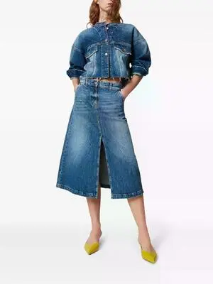 TWINSET Denim Midi Skirt