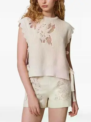 TWINSET Embroidered Lace Top