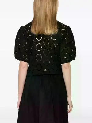 TWINSET Broderie Anglaise Blouse - Black