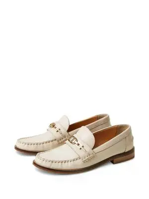 TWINSET Oval T Leather Loafers