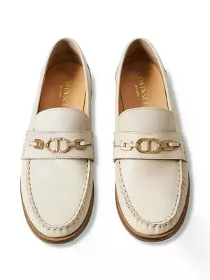 TWINSET Oval T Leather Loafers