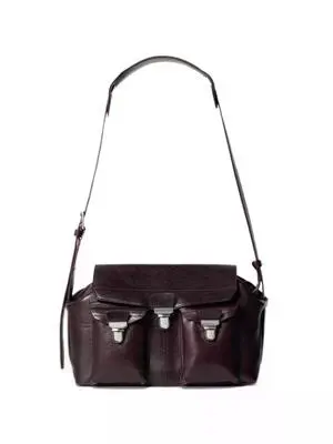 LEMAIRE Medium Gear Bag In Leather - Brown