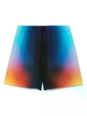 Casablanca Gradient Silk Shorts - Blue