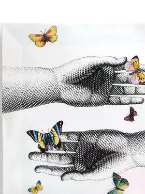 FORNASETTI Mani E Farfalle Square Tray