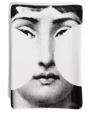 FORNASETTI Tema E Variazioni N.149 Rectangular Ashtray - White