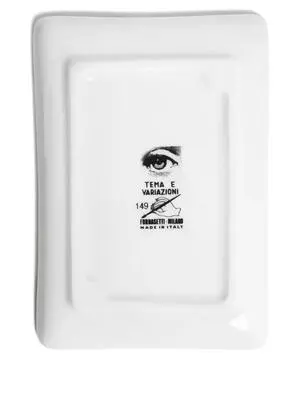 FORNASETTI Tema E Variazioni N.149 Rectangular Ashtray - White