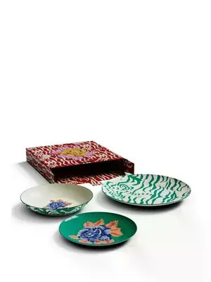 LISA CORTI Indian Tiger Table Plates - Green