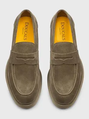 DOUCAL'S Suede Loafers - Cocoa