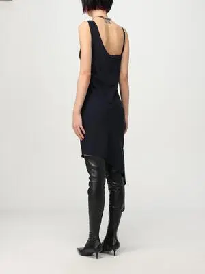 COURREGES Asymmetrical Draped Dress - Navy
