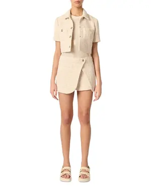 Maje Cropped Tweed Jacket