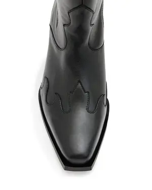 ALLSAINTS Dolly Snip Toe Western Style Boots - Black