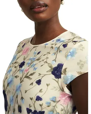 HOBBS LONDON Tia Embroidered Dress - Cream Multi