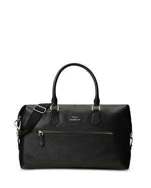 Polo Ralph Lauren Pebbled Leather Duffle - Black
