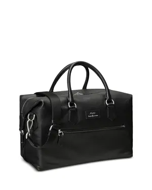 Polo Ralph Lauren Pebbled Leather Duffle - Black