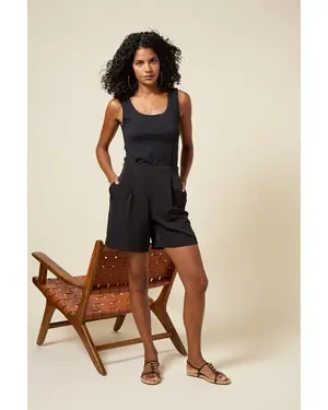 Lyssé Evie Scoop Neck Tank Top - Black