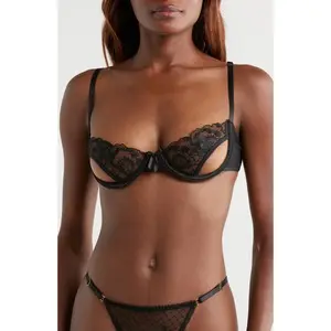 KILO BRAVA Cutout Underwire Demi Bra - Black