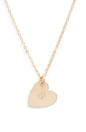 SET & STONES Sophia Initial Heart Pendant Necklace - Gold / B