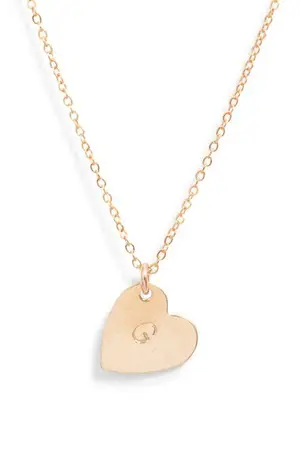 SET & STONES Sophia Initial Heart Pendant Necklace - Gold / G
