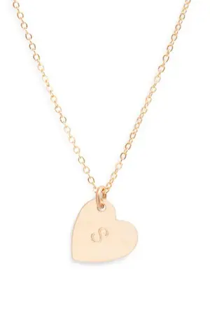 SET & STONES Sophia Initial Heart Pendant Necklace - Gold / S