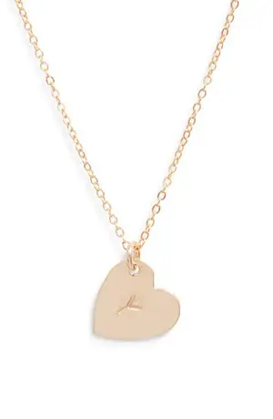 SET & STONES Sophia Initial Heart Pendant Necklace - Gold / Y