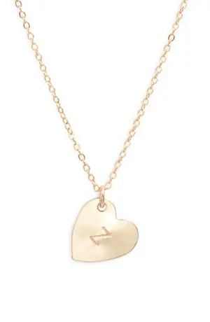 SET & STONES Sophia Initial Heart Pendant Necklace - Gold / Z