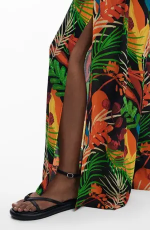 Desigual Printed Wide Leg Pants