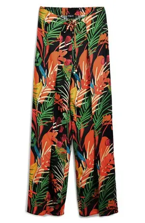 Desigual Printed Wide Leg Pants