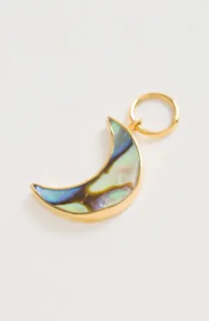 FREYA ROSE Necklace With Paua Moon - Green