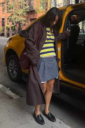 Avec Les Filles Long Trench Coat - Java Brown