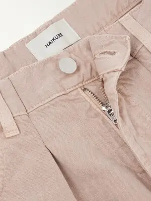 HAIKURE Candy Pleated Wide-leg Jeans - Pink