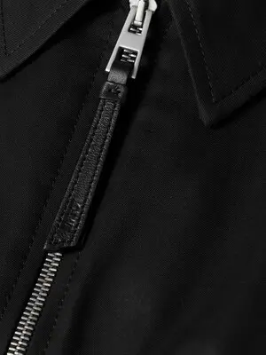 Loewe Gathered Cotton And Silk-blend Twill Jacket - Black