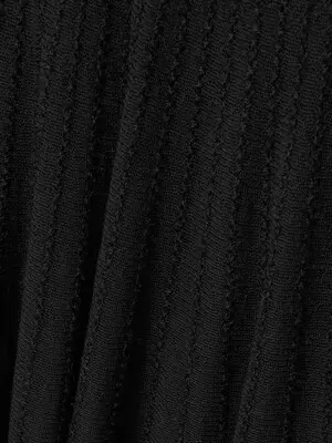 Khaite Dawn Pointelle-knit Midi Skirt - Black