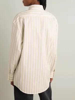Saint Laurent Striped Cotton-piqué Shirt