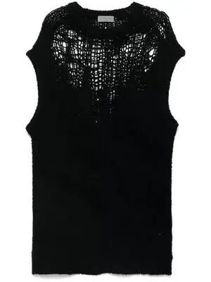 Yohji Yamamoto Open-knit Vest