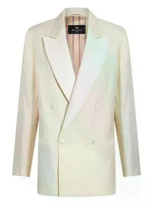 Etro Double-breasted Jacquard Blazer - Neutrals