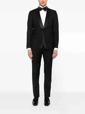 Tagliatore Satin-trim Suit - Black