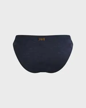 Vilebrequin Midi Brief Bikini Bottom Turtles Monogram - Blue