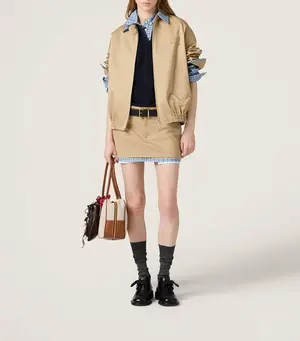 Miu Miu Cotton Chino Mini Skirt