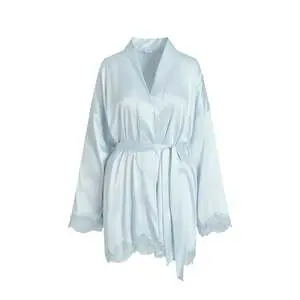 SKIMS Woven Shine Lace Robe - Cloud