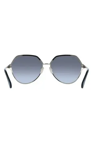 FERRAGAMO 62mm Oversized Sunglasses - Gold/ Grey Gradient
