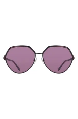 FERRAGAMO 62mm Oversized Sunglasses - Matte Purple