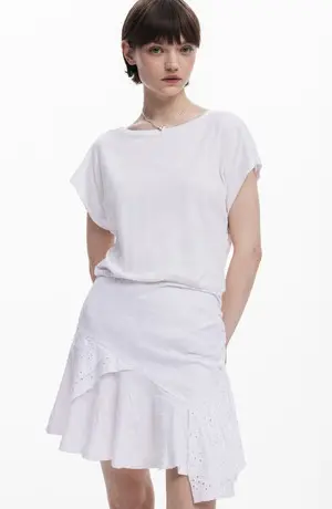 Desigual Asymmetric Ruffle Mini Dress