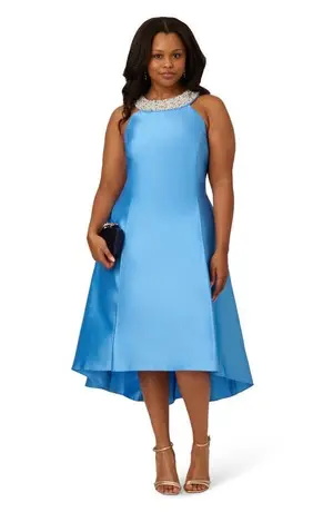 Adrianna Papell Halter Neck High-low Dress